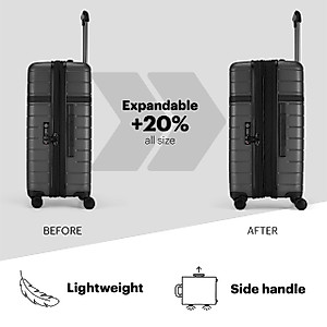 Bugatti - Hamburg Collection - luggage- 100% Polycarbonate (Black, 3 pcs Set)