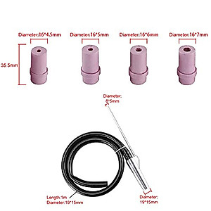YaeKoo Sandblaster Kit Air Siphon Feed Gun Nozzle Rust Remove Abrasive with 4Pcs Ceramic Nozzle Tips for Sandblast Cabinets