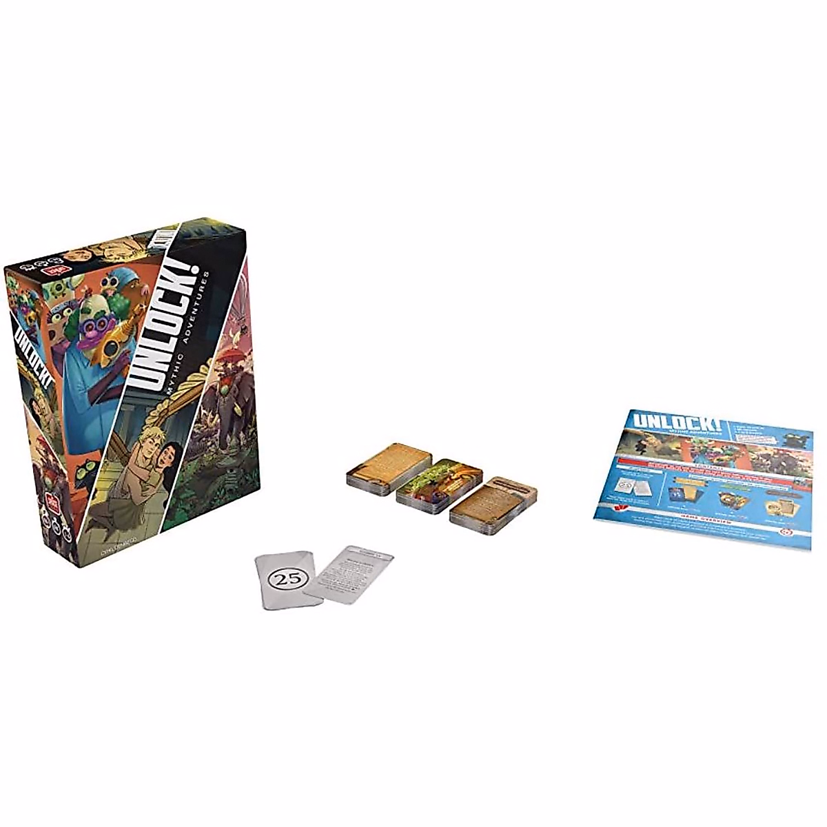 UNLOCK! Mythic Adventures Card Game - Escape Room-Inspired Cooperative Adventure, Fun Family Game for Kids and Adults, Ages 10+, 1-6 Players, 1 Hour Playtime, Made by Space Cowboys