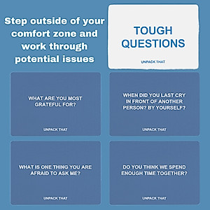 UNPACK THAT Conversation Cards Couples Game - Deep Relationship Questions for Couples, Families & Friends | 125 Cards for Communication & Intimacy Building