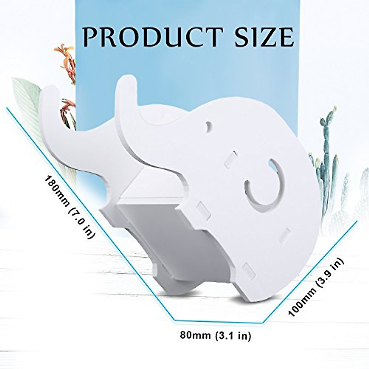 COOLOO Pencil Holder Cell Phone Stand, Cute Elephant Office Accessories Tablet Desk Bracket Compatible, Desk Decoration Multifunctional Stationery Box