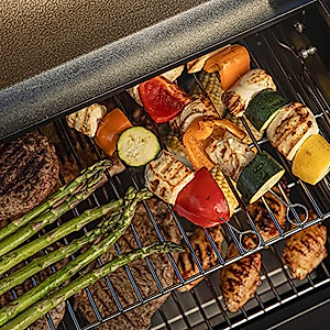 Monument Grills 85030 Wood Pellet Grill and Smoker for Outdoor Cooking, with chimney, Bronze