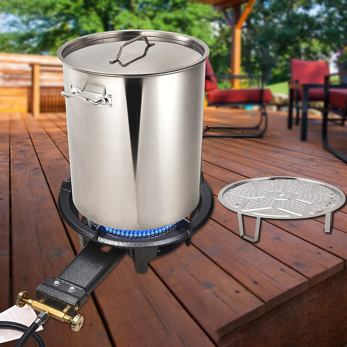 Vivicreate Camping Stove, Outdoor Propane Gas Stove, 0-20 PSIG adjustable high pressure stove