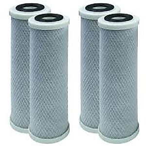CFS – 4 Pack Carbon Block Water Filter Cartridges Compatible with HDX HDLORF4, GE FX12P Models – Remove Bad Taste and Odor – Whole House Reverse Osmosis Replacement Filter Cartridge
