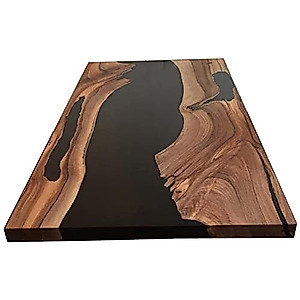 Epoxy Table, Live Edge Wooden Table, Epoxy Resin River Table, Natural Wood,Dining Table, Natural Epoxy Table, Resin Table 42" x 24" Inch