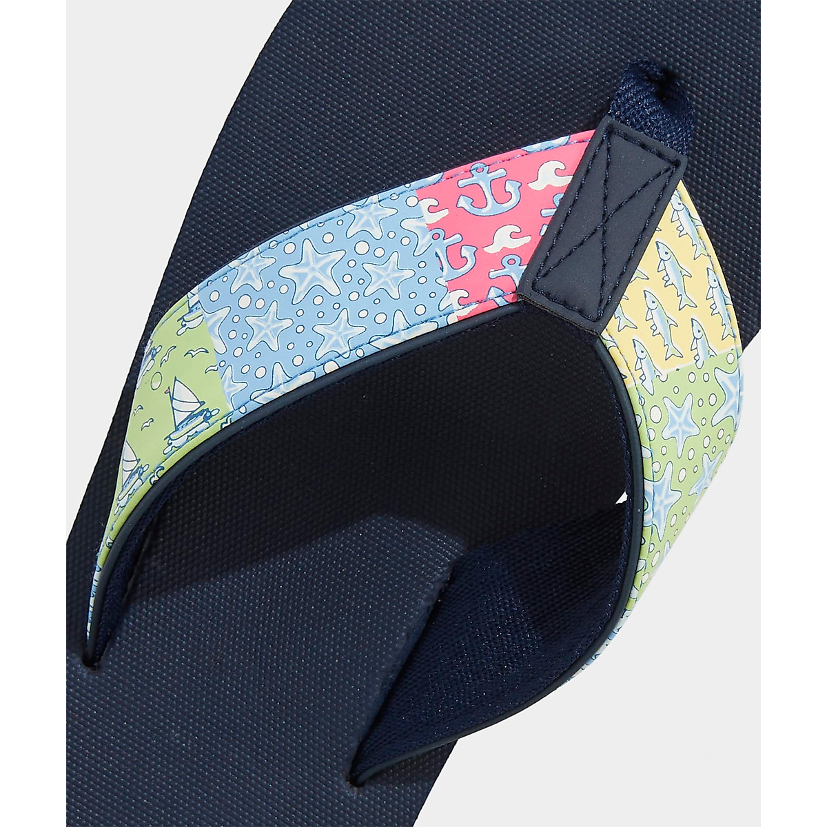 vineyard vines Boy's 25th Anniversary Classic Foam Flip Flop, Patchwork, 10 Toddler