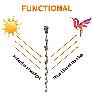 30 Pack Bird Repellent Reflectors Scare Rods