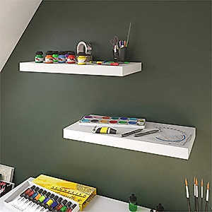 Bestar Universel 12W Set of 24W x 12D Floating Shelves in White