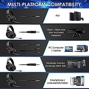 60% Mechanical Gaming Keyboard and Mouse and Mouse pad and Gaming Headset,4 in 1 Wired 68 Keys LED RGB Backlight Bundle for PC Gamers,Xbox,PS4 Users (Black/Blue Switch)
