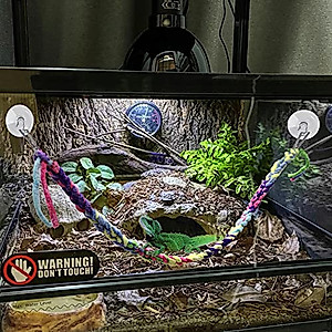 BNOSDM 4 Pcs Reptile Vines Snake Habitat Climbing Decor with 8 Suction Cups Lizard Terrarium Tank Accessories for Gecko Bearded Dragon Gecko Iguana Tree Frog Chameleon