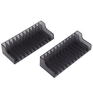 2 Pack Game Storage Bracket for Nintendo Switch Lite (Up to 24 CD Disc), Game Holder Rack Organizer for Gaming Blu-Ray Disks, Black