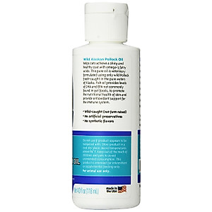 Alaska Naturals – Wild Alaska Pollock Oil for Cats – EPA and DHA Omega-3 - Supplement for Healthy Skin, Shiny Coat – Wild-Caught – Made in The USA – 4 oz Bottle