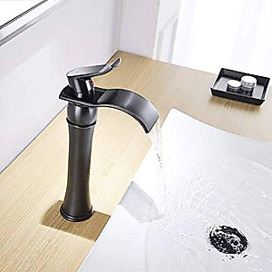 ShiSyan Y-LKUN Kitchen Faucet Sink Basin Faucets Black Bronze Brass Bathroom Faucet Vessel Sinks Mixer Vanity Tap Swivel Spout Deck Mounted Washbasin Faucet