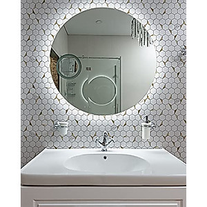 Art3d 10-Sheet Peel and Stick Backsplash for Kitchen Décor, Self-Adhesive Tile Hexagon Mosaic Tiles
