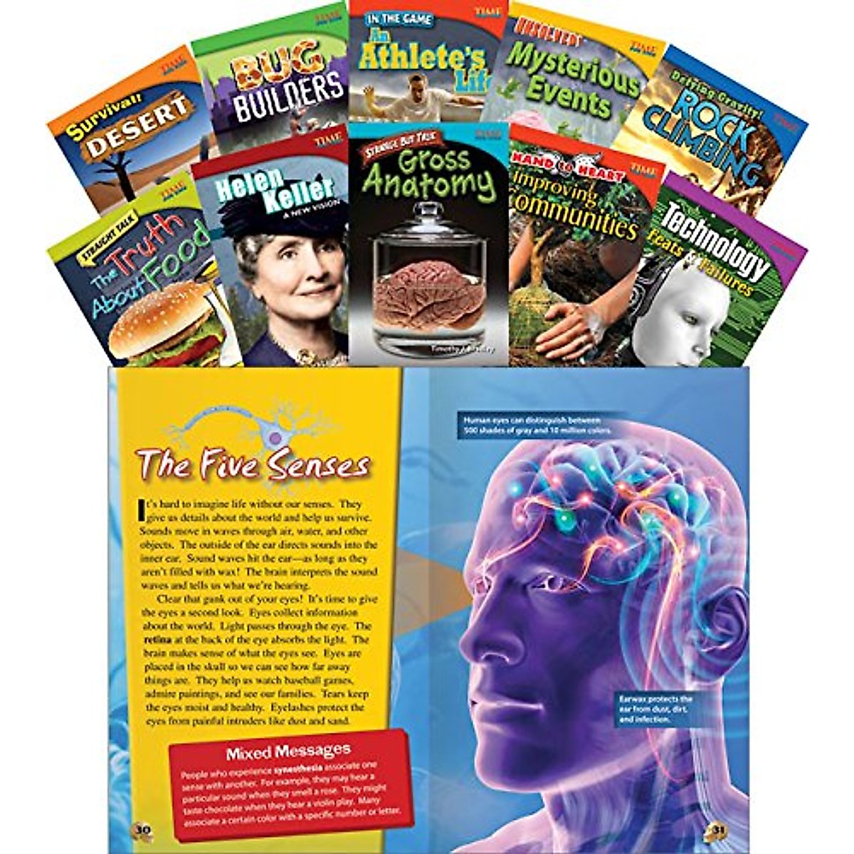 Teacher Created Materials - TIME For Kids Informational Text: Set 1 - 10 Book Set - Grade 4 - Guided Reading Level Q - S