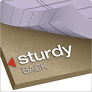 TOPS Prism Writing Pads, 8-1/2" x 11-3/4", Legal Rule, Orchid, Perforated, 50 Sheets, 12 Pack (63140)