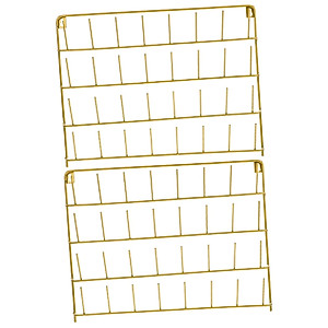 TEHAUX Spool Stand Sewing Storage Rack Quilting Thread Holder Room Thread Holder Ring Holder Tree Wall-Mounted Braiding Rack Wall Hanging Thread Holder Beaded Yarn Holder Iron Golden