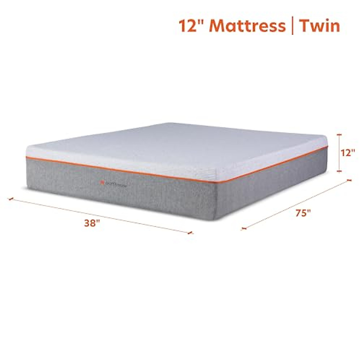 Craft & Trade 12-Inch Artistry Collection Hybrid Mattress, Bed-in-a-Box, CopperGel Cooling, Supportive Steel Coils, CertiPUR-US Certified, Twin, 100 Night Trial