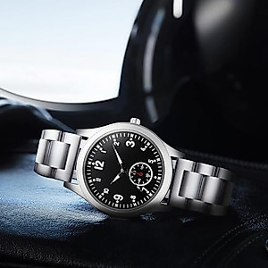 BOSHIYA Quick Release Watch band, Universal Stainless Steel Watch strap 18mm, 20mm, 22mm or 24mm, Fits Samsung Galaxy Watch 6/5/4/3,G-armin Watch,Huawei Watch for Men Women，Silver Black