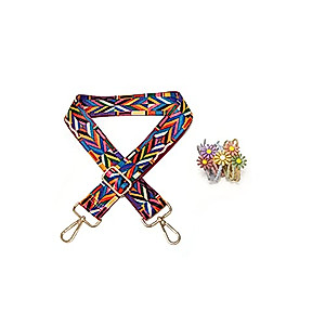 Makes Wide shoulder strap purse belt to replace other styles of multi-color canvas messenger belt tote bag backpack (Red-hua)