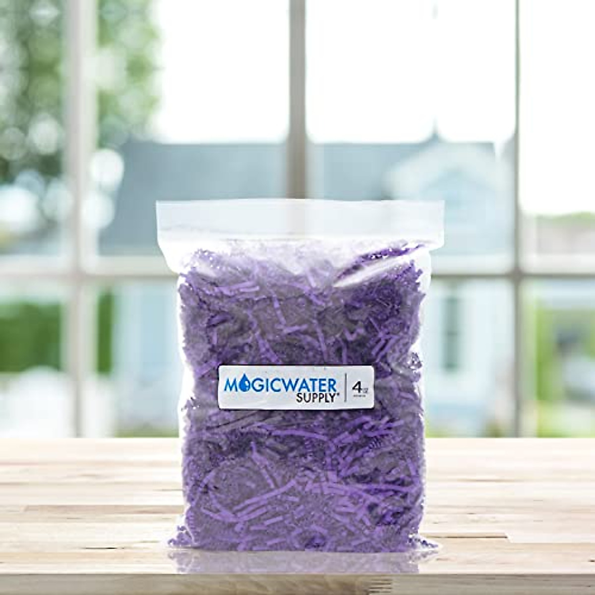 MagicWater Supply Crinkle Cut Paper Shred Filler (4 oz) for Gift Wrapping & Basket Filling - Purple