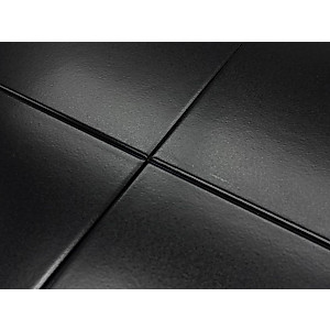8x8 Subway Square Porcelain Floor Wall Tile Matte Finish for Backsplash Kitchen, Accent Decor, Bathroom Shower Tile (Black, Box of 30 Pieces (12.7 sq.ft))