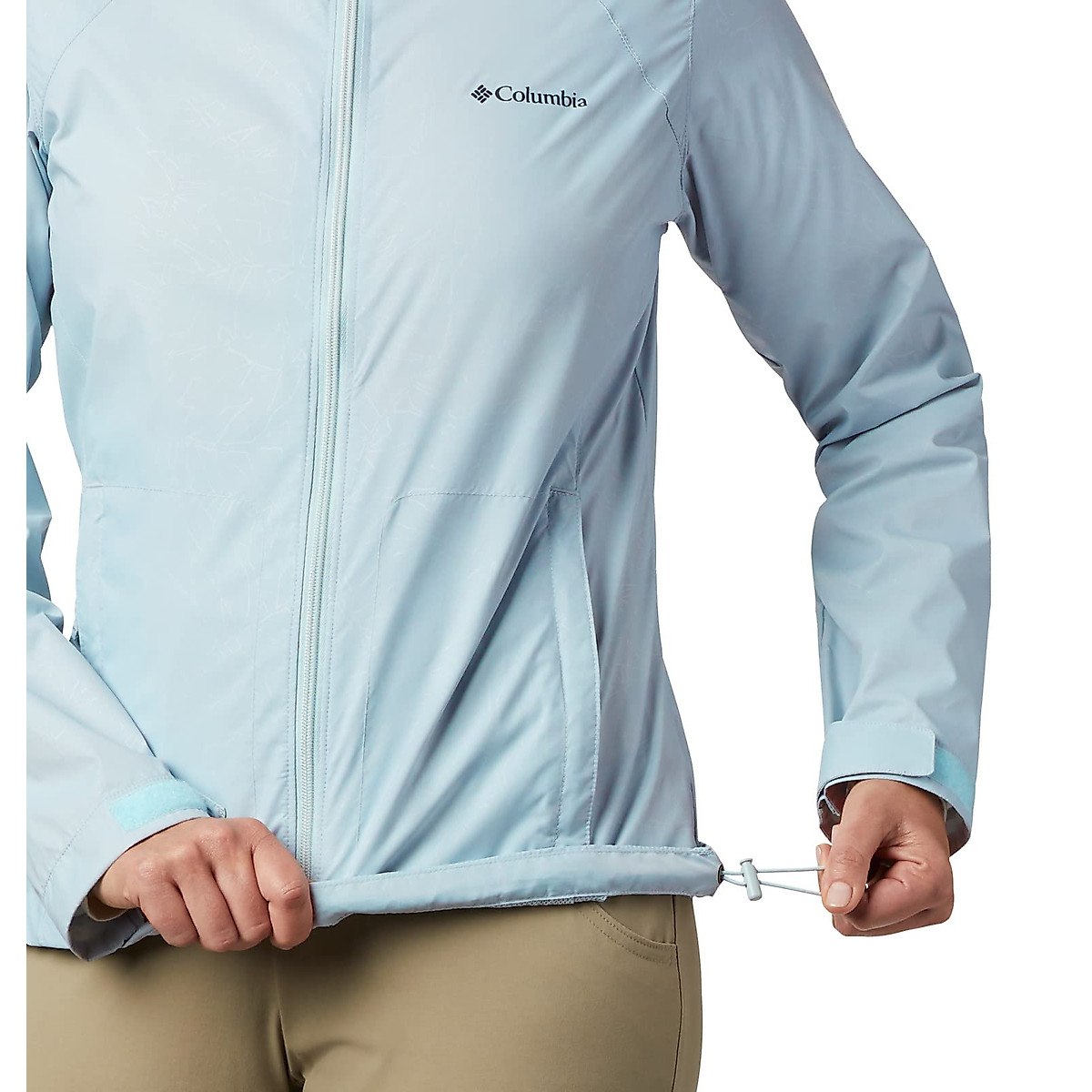 Columbia Women’s Switchback III Waterproof Rain Jacket, Spring Blue, XX-Large