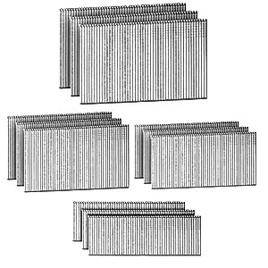SITLDY Straight Finish Nails, 16 Gauge, 1200-Pack (1-1/2", 1-3/4", 2", 2-1/2", 300 Per Size), Galvanized, Assorted Size Project Pack