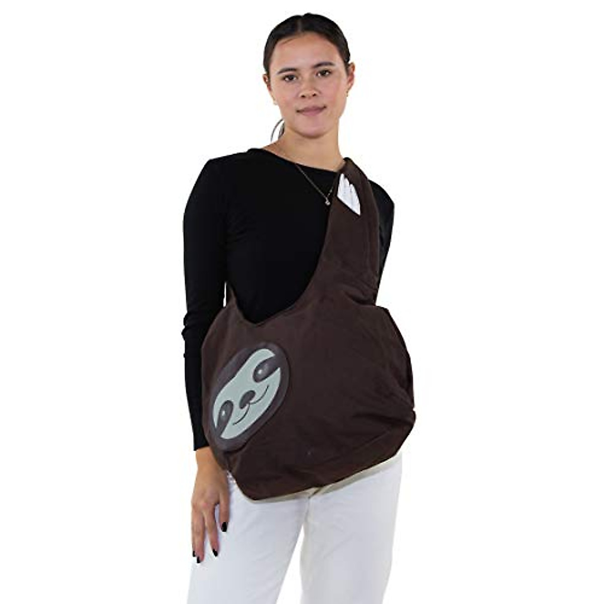 Sleepyville Critters Hang Loose Sloth Hobo Bag On Canvas