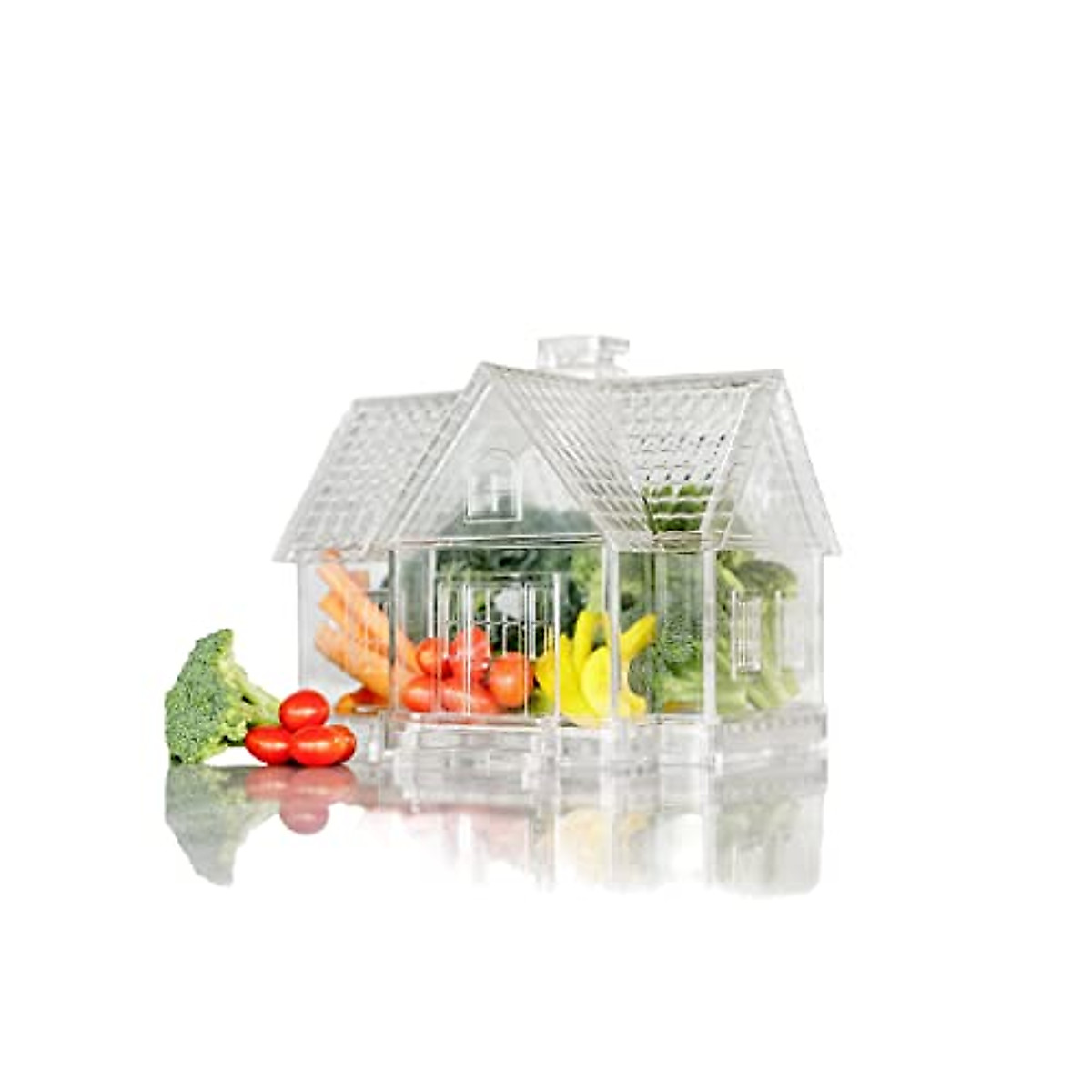 Lite N' Fresh Veggie & Fruit Container w/Lid & Solar Light - Ideal for Summer Picnics & Tailgates - Made w/Food-Grade Materials, Easy to Clean & Great Storage Space - Kitchen & Table Decorations