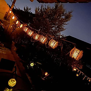 Pasotim LED Solar Lanterns Outdoors Solar Garden Waterproof Lantern Flickering Lamp(6Ball)