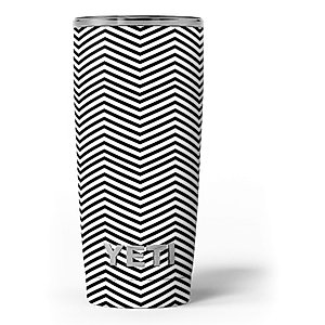 Design Skinz Slate Black Chevron with Translucent Backing - Skin Decal Vinyl Wrap Kit Compatible with The Yeti Rambler Cooler Tumbler Cups