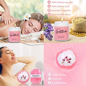 Thank You Gifts Box for Women, Thoughtful Unique Spa Appreciation Gift Basket for Coworker Boss Employee Hostess Teacher Secretary Nurse Volunteer Doctor Friend, Best Gratitude Gifts for Her (Pink)