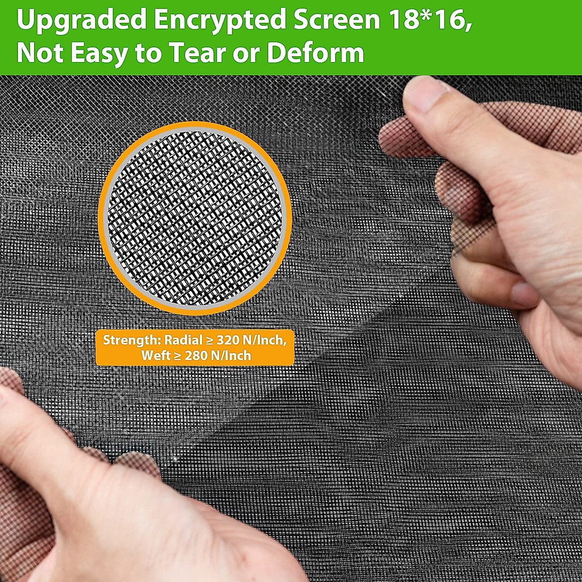 Replacement Window Screens, 48X118 Inch Durable Window Screen Mesh for Patio Porch Door Windows, DIY Adjustable Fiberglass Screen Repair Kit Sliding Net Roll Pet, Black by Ouskr