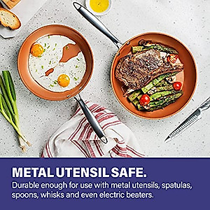 Gotham Steel Pro 20 Piece Pots & Pans Set | Hard Anodized Complete Cookware Set + Bakeware Set, Ultra Nonstick Ceramic Copper Coating, Chef Grade Quality, Metal Utensil Safe, Oven & Dishwasher Safe