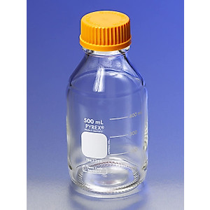 Corning Pyrex 1395-150 Media Storage Bottle with Screw Cap, Non-Sterile, 150mL Capacity (Case of 10)