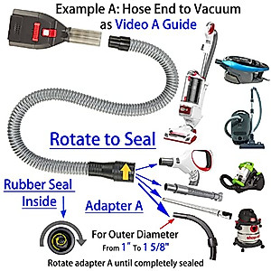 Kodahome Pet Shedding Brush Vacuum Attachment - Deshedding Tool Compatible with Most Vacuum Cleaners, Cat and Dog Hair Grooming Tool Hair Remover with Extension Hose with Universal Adapter (Universal Series)