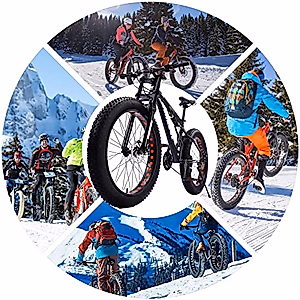 NENAGGE Fat Tire Mountain Bike 26 Inch Wheel 27 Speed Snow Mountain Bicycle for Men and Women, High Carbon Steel Frame Off-Road Bike with Daul Disc Brakes for Outdoor Sports, Silver