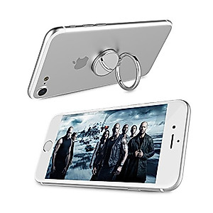 VASIVO Mirror Phone Ring Holder, 360° Swivel Ring Holder Finger Holder Holder for iPhone 7/7 Plus, Galaxy S8/S8 Plus and Other Smartphones (Silver)