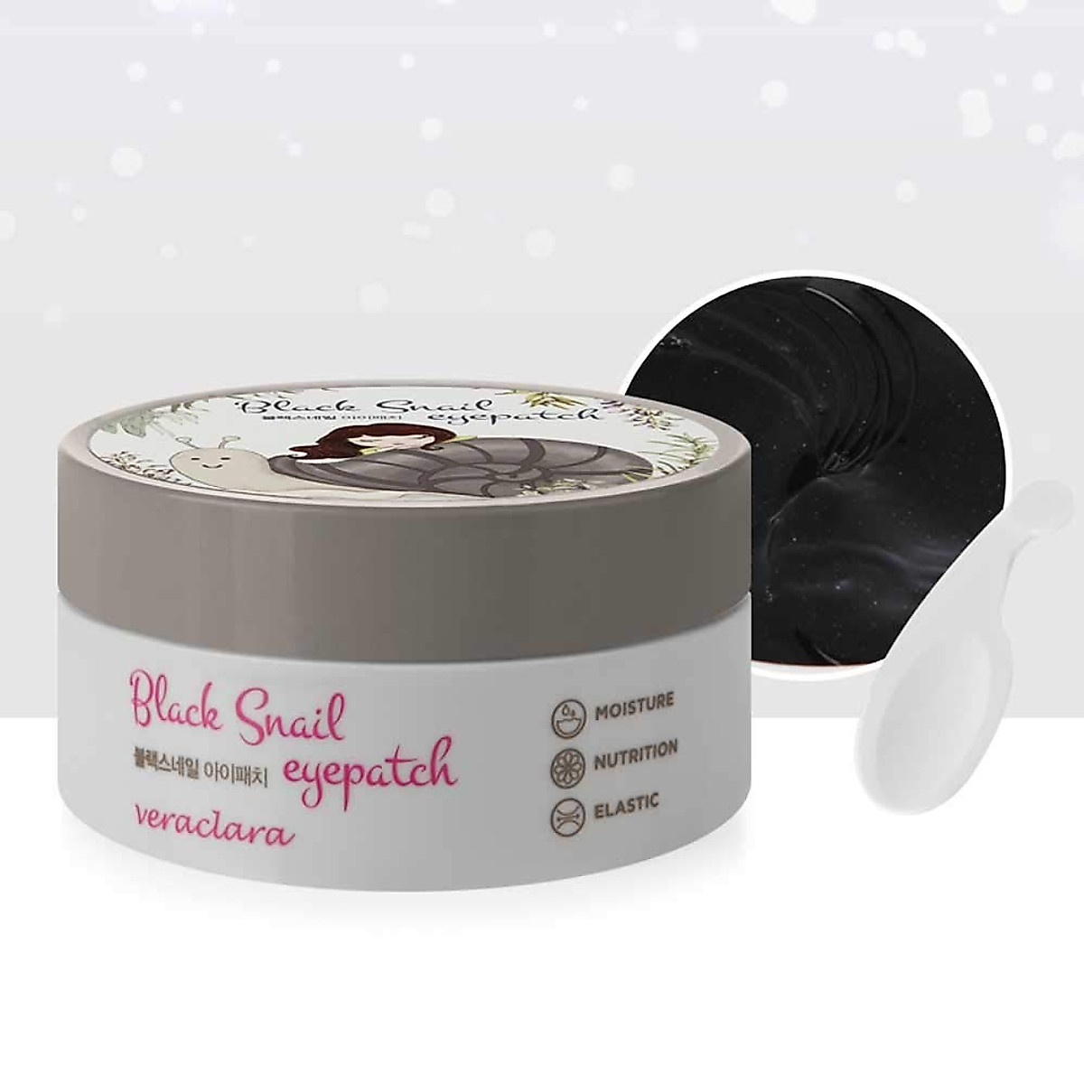 Black Snail Eye Gel Patches Moisturize & Reduce Wrinkle, Elastic Skin with Gold and Collagen, 30 Pairs