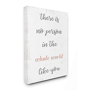 Stupell Industries No Person Like You Family Home Pink Inspirational Word, Design by Artist Daphne Polselli Wall Art, 30 x 40, Canvas