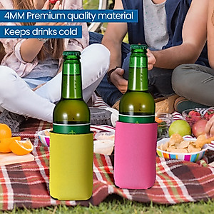 240 Pcs Blank Beer Can Coolers Bulk Collapsible Sublimation Foam Soda Can Covers Insulated Reusable Insulators Cooler Sleeves for Weddings, Bachelorette Parties, HTV Projects, 20 Colors