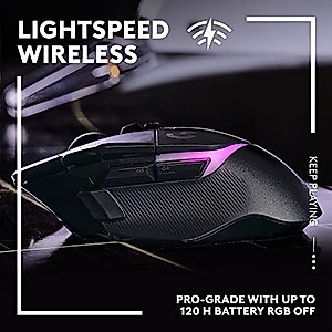 Logitech G502 X PLUS LIGHTSPEED Wireless Optical mouse with LIGHTFORCE hybrid switches, LIGHTSYNC RGB, HERO 25K gaming sensor, compatible with PC - macOS/Windows - Black