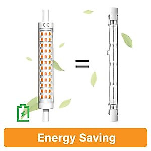 Lustaled R7s LED Bulb 118mm 10W 1300LM Warm White 3000K 110-130V J118 J Type Linear Double Ended 100W Halogen Equivalent for Floodlight Landscape (2 Pack Not Dimmable)