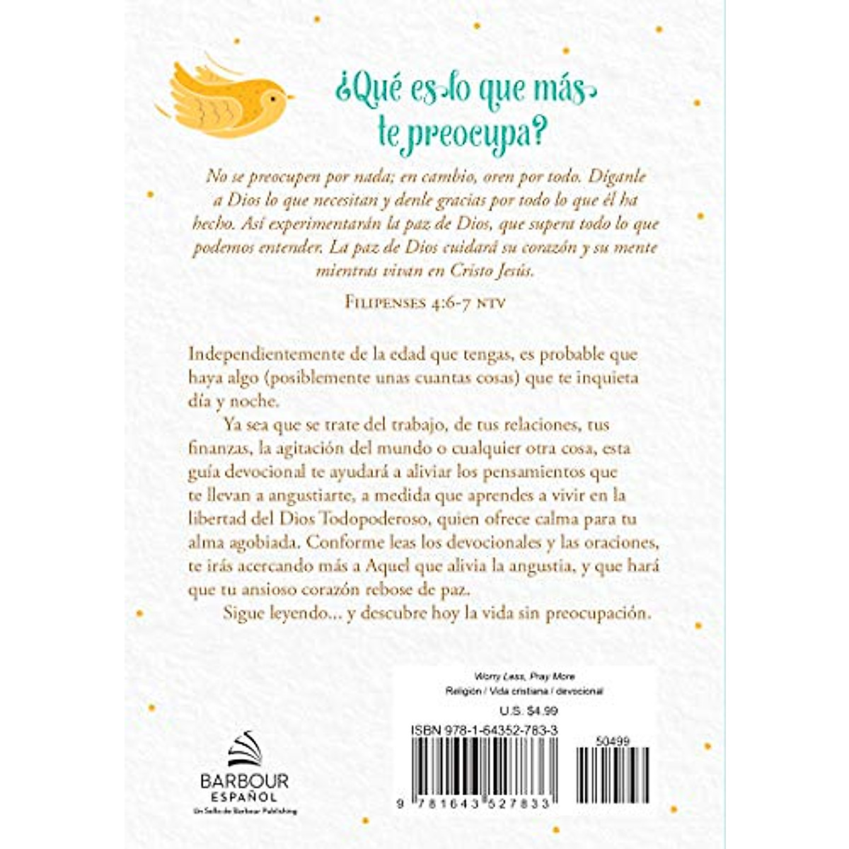 Preocupate menos y ora mas (Spanish Edition)