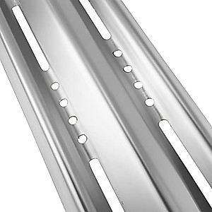 BBQration Stainless Steel Replacement Kit for Broil King 9635-84, 5-Pack 15 7/8" Heat Plates Shield and 15 13/16" Tube-in-Tube Burner Replacement for Broil King Baron 9615-54, 9235-27 and More