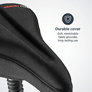 Schwinn Comfort Bike Sport Seat Cover, Memory Foam Padding, Fits Traditional Road and Mountain Bikes