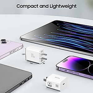 BENKS for iPhone 14 Fast Charging, 20W USB C Wall Charger TÜV Certified, USB-C Fast Wall Charger Compatible with iPhone 14/14 Plus/14 Pro/14 Pro Max, PD Block Adapter for iPad iPhone 13/12 Series