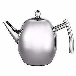 Teapot Coffee Pot Kettle With Filter Large Capacity Beverage Serveware Coffee Servers Stainless Steel Durable(1500ml)