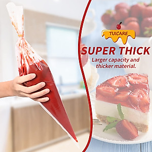 Piping Bags 21 inch Large Pastry Bags Decorating Tools 100 PCS Piping Bags for Cream Icing Frosting Cookie Cake Decorating (21 inch)